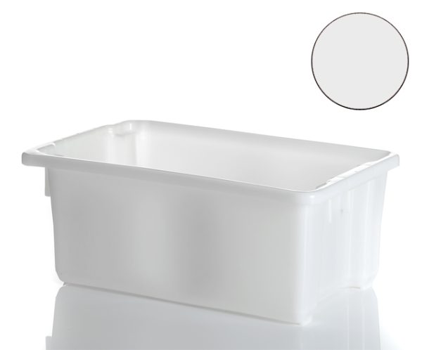 Buy 52L Solid Crate IH051 (#10) White | Nally Tubs Butcher Supplies